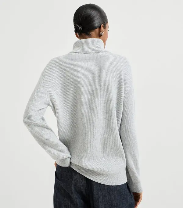 Brunello Cucinelli Cashmere Rollneck Sweater - Grey
