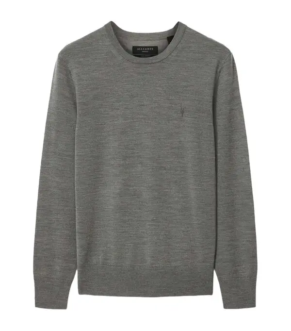 ALLSAINTS Merino Wool Slim Mode Sweater - Green