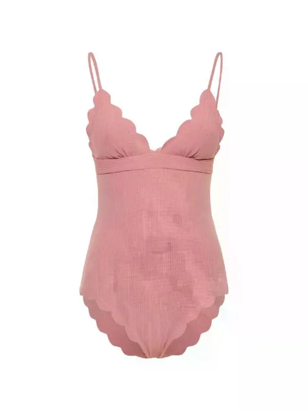 Marysia Santa Clara Scalloped One Piece Swimsuit - Pink