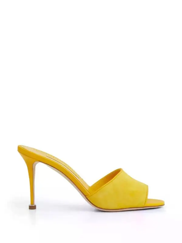 Manolo Blahnik Larache 90 Suede Sandals - Yellow