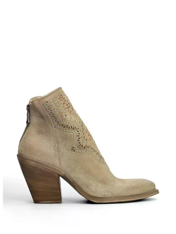 METISSE Suede Ankle Boots - Neutrals