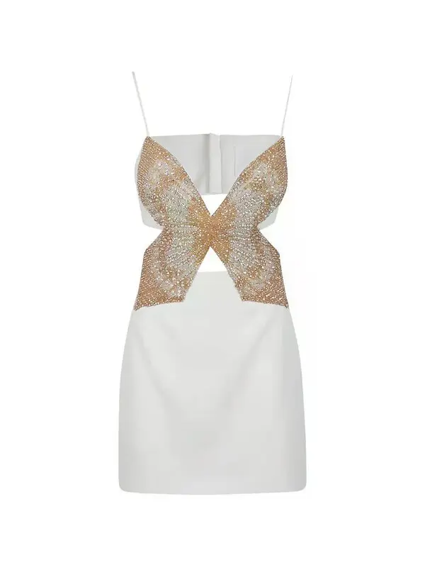 Costarellos Zilia Crystal-embellishment Mini Dress - White