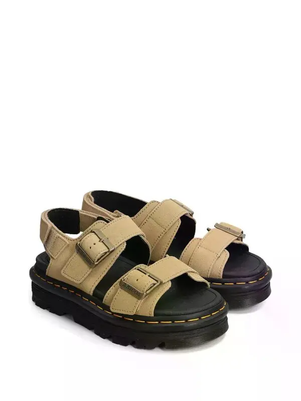 Dr. Martens Suede Platform Sandals - Neutrals