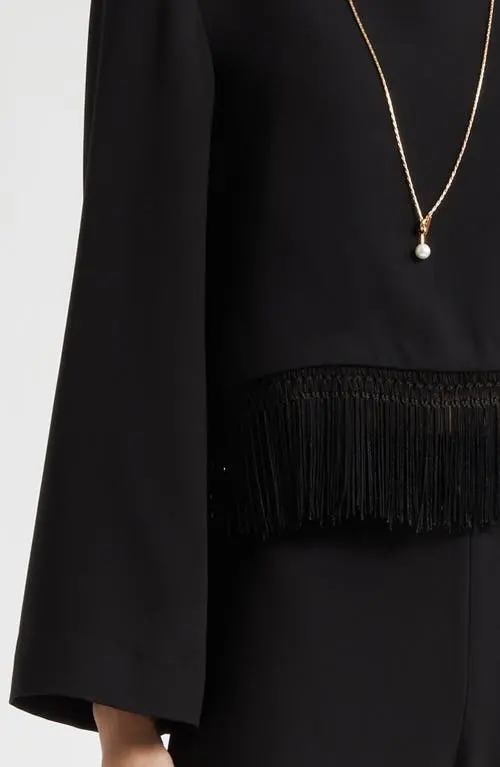 Posse Bianca Fringe Hem Top