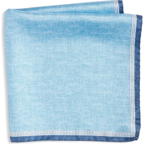 Nordstrom Silk Pocket Square - Light Blue