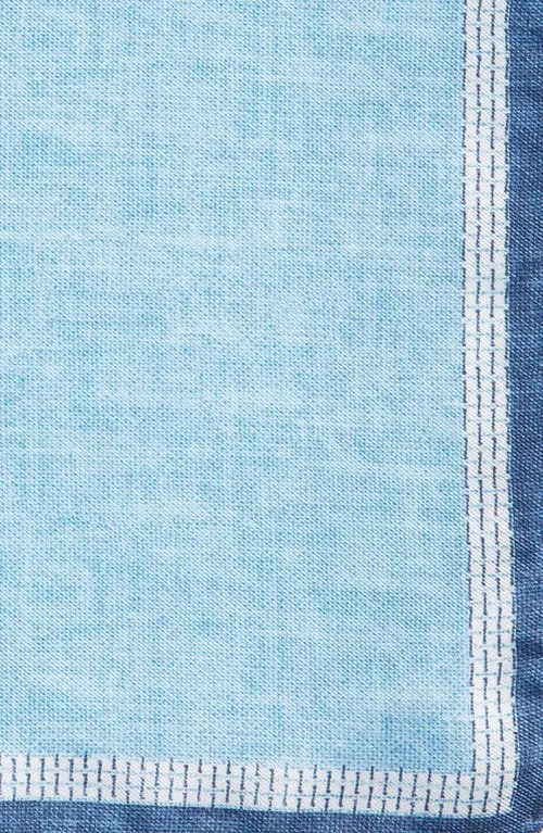 Nordstrom Silk Pocket Square - Light Blue