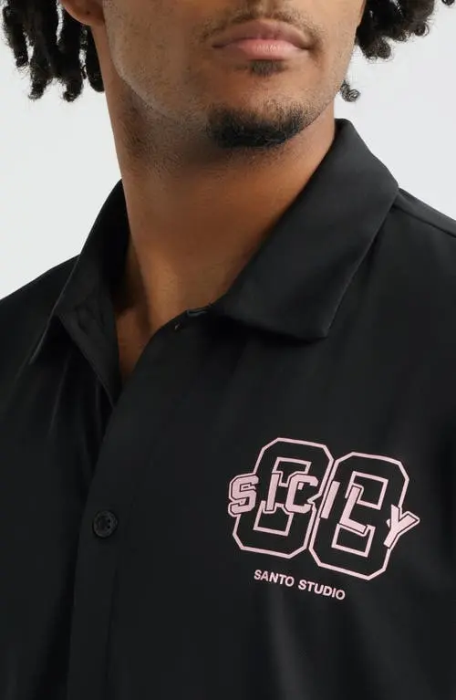 SANTO STUDIO Ryan Graphic Button-up Shirt