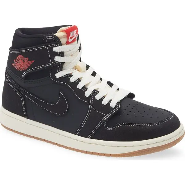 JORDAN Air 1 Retro High Og Basketball Sneaker - Black/red