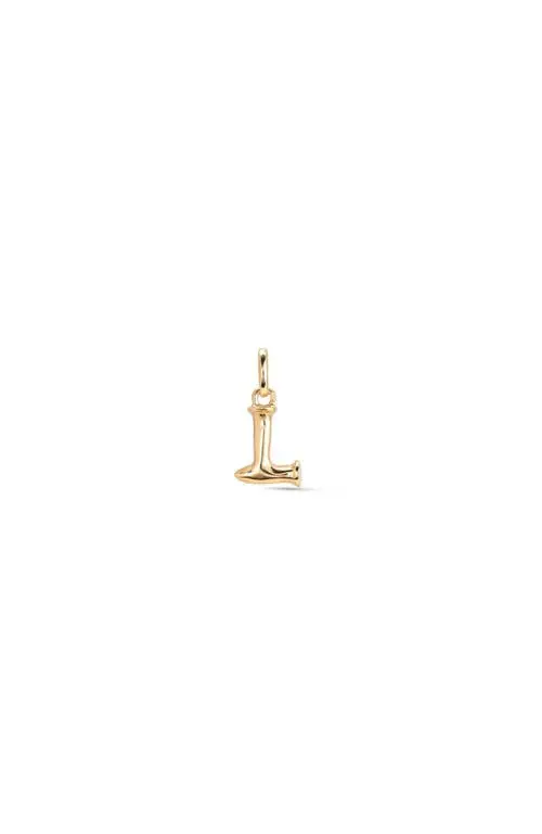 UNODE50 18k Gold-plated Letter L Charm - Metallic Gold