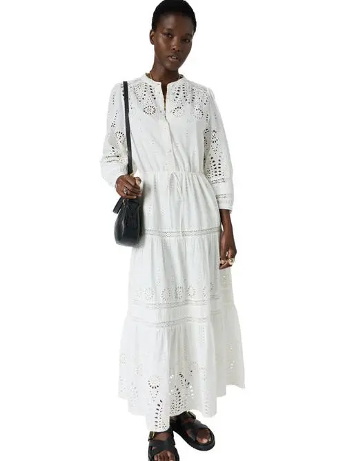 Gerard Darel Rhonie Openwork Embroidered Maxi Dress