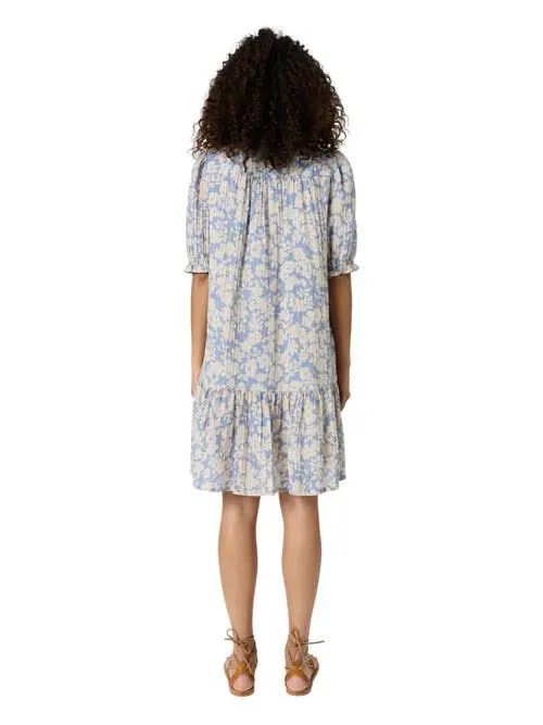 Gerard Darel Romie Floral Print Mini Dress - Sky Blue