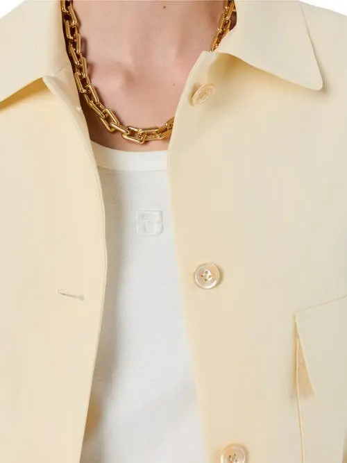 Gerard Darel Tilda Cropped Jacket - Yellow