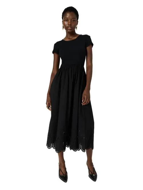 Gerard Darel Rynah Scalloped Midi Dress