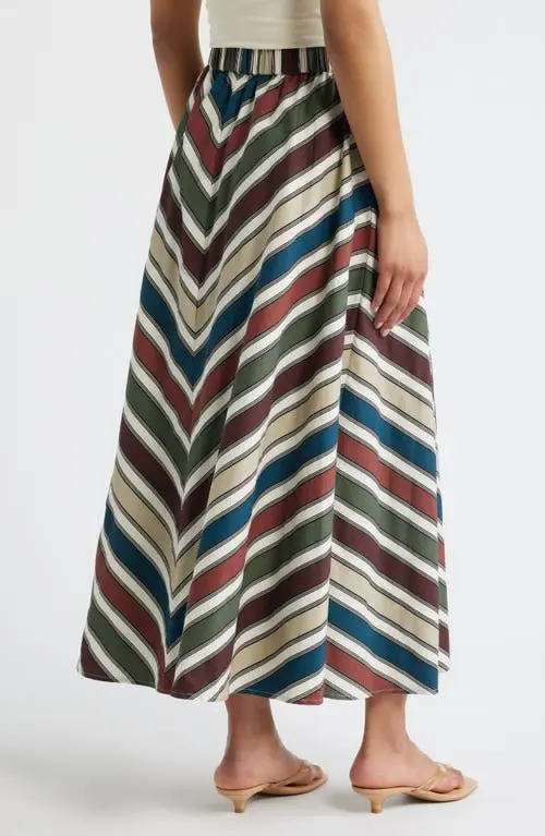 Topshop Stripe Cotton Skirt