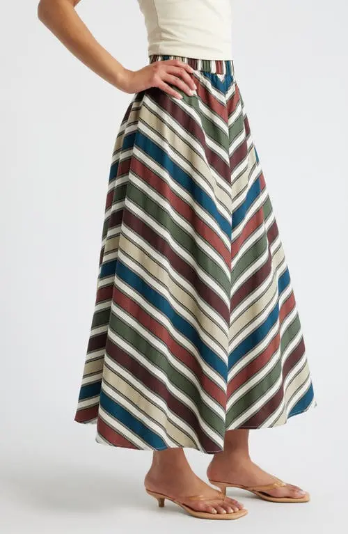 Topshop Stripe Cotton Skirt
