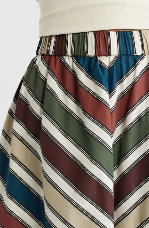 Topshop Stripe Cotton Skirt