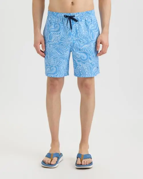 SALT LIFE Printed Sandbar Sunday Shorts - Chambray