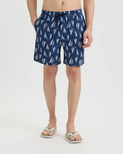 SALT LIFE Printed Sandbar Sunday Shorts - New Navy