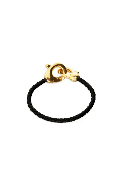 UNODE50 Interlocking Carabiner Leather Bracelet