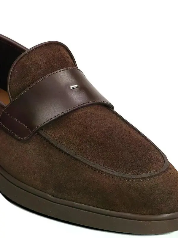 GIUSEPPE ZANOTTI Suede Loafers - Brown