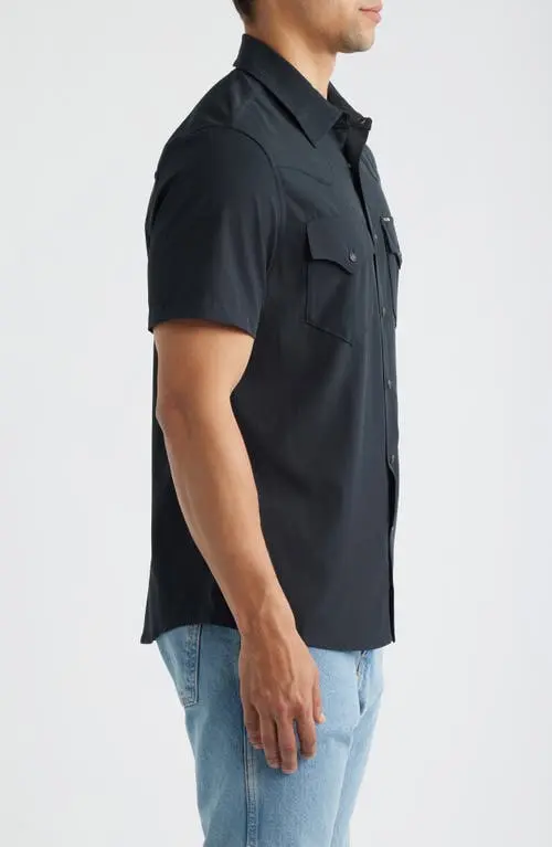 Tecovas Performance Western Short Sleeve Button-up Shirt - Black