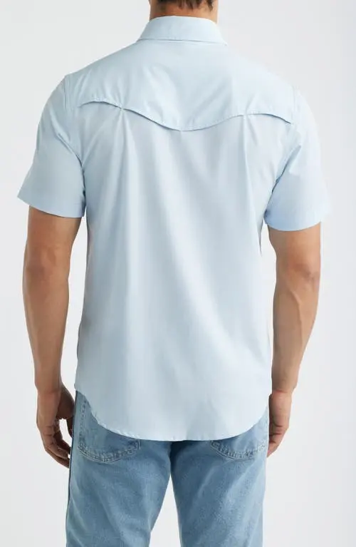 Tecovas Performance Western Short Sleeve Button-up Shirt - Sky