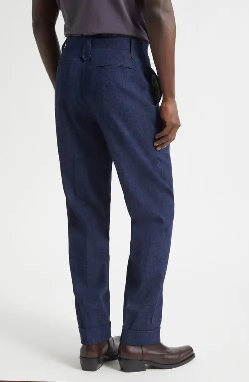 Double Rl Slim Fit Denim Western Pants