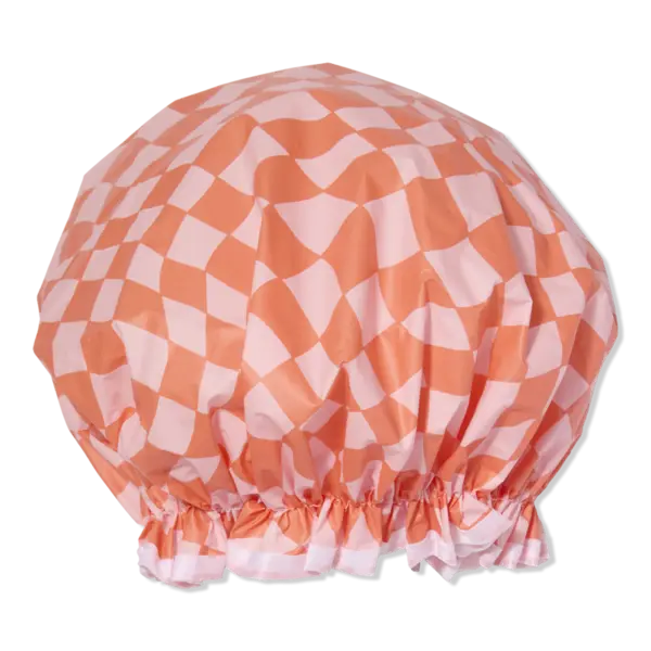 ULTA BEAUTY COLLECTION Shower Cap Peachy Checkerboard - One-color