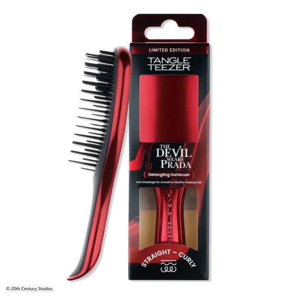 TANGLE TEEZER The Mini Ultimate Detangler Hairbrush - Devil Wears Prada Red
