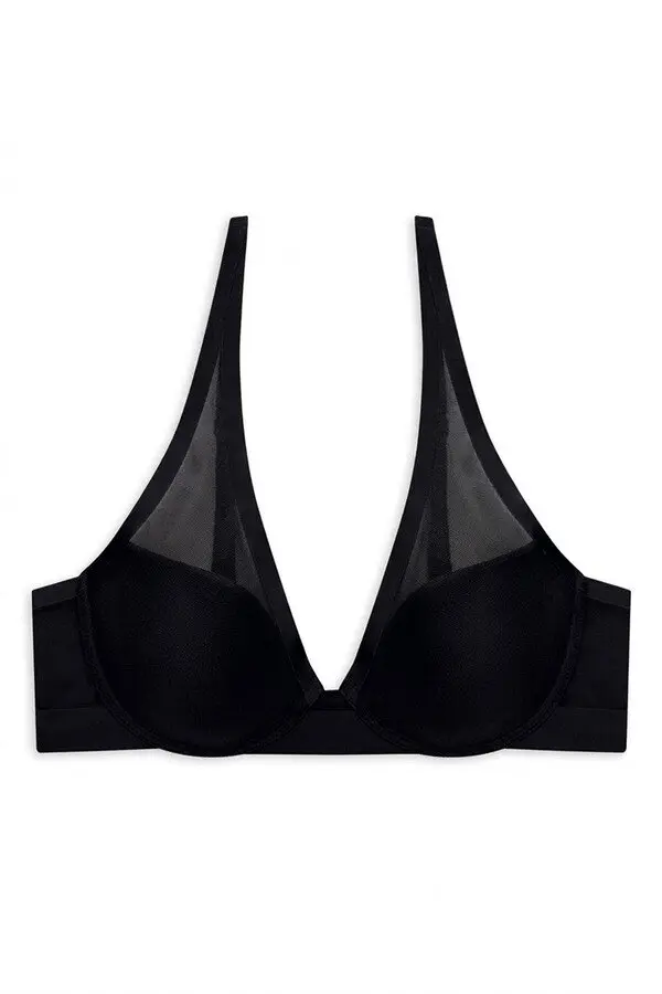 Natori True Zen Plunge T-shirt Bra - Black