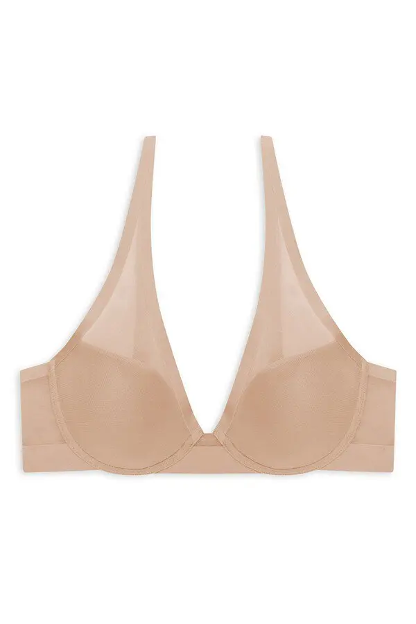 Natori True Zen Plunge T-shirt Bra - Brown