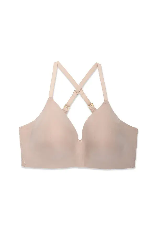 Natori Cloud Comfort Convertible Back Smoothing Wireless Bra - Gold
