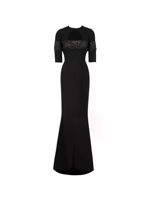 SAIID KOBEISY Beaded Gown Dress