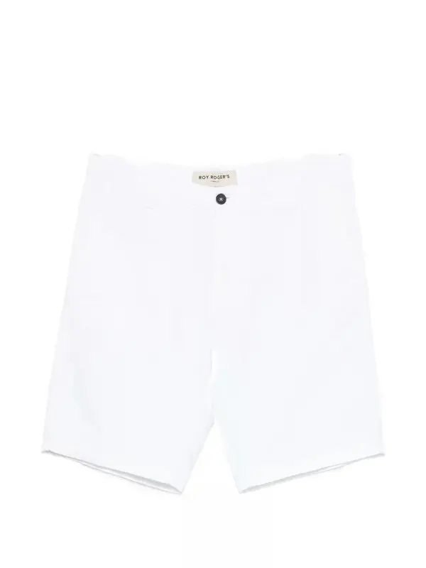 ROY ROGER'S Logo-patch Shorts - White