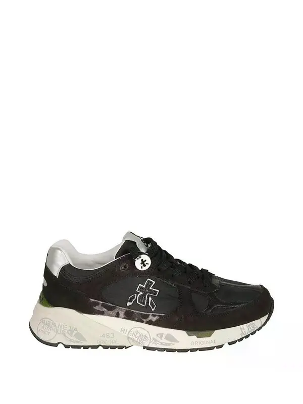 Premiata Mased Leopard-print Sneakers - Black