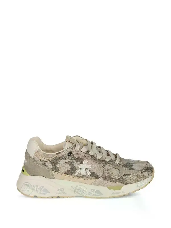 Premiata Mased Animal-print Sneakers - Neutrals