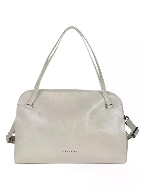 ORTIGNI Grained Leather Shoulder Bag - Neutrals