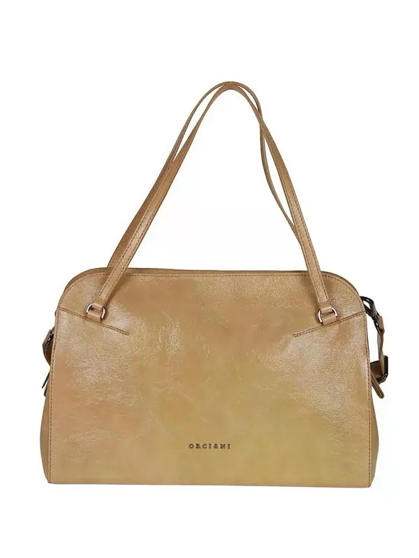 ORTIGNI Logo-lettering Leather Tote Bag - Neutrals