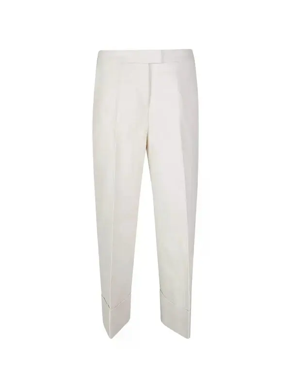 PT TORINO Pressed-crease Turn-up Trousers - Neutrals