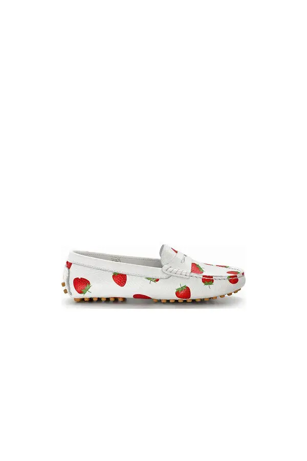 MENINA STEP Oporto Strawberry Loafer - White