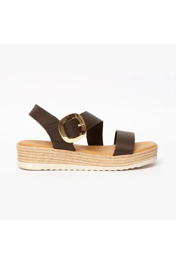 MENINA STEP Liena Espadrille Platform Sandals - Natural