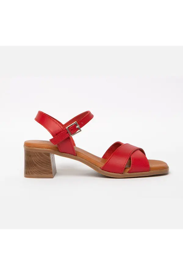 MENINA STEP Celia Poppy Leather Sandals - Natural