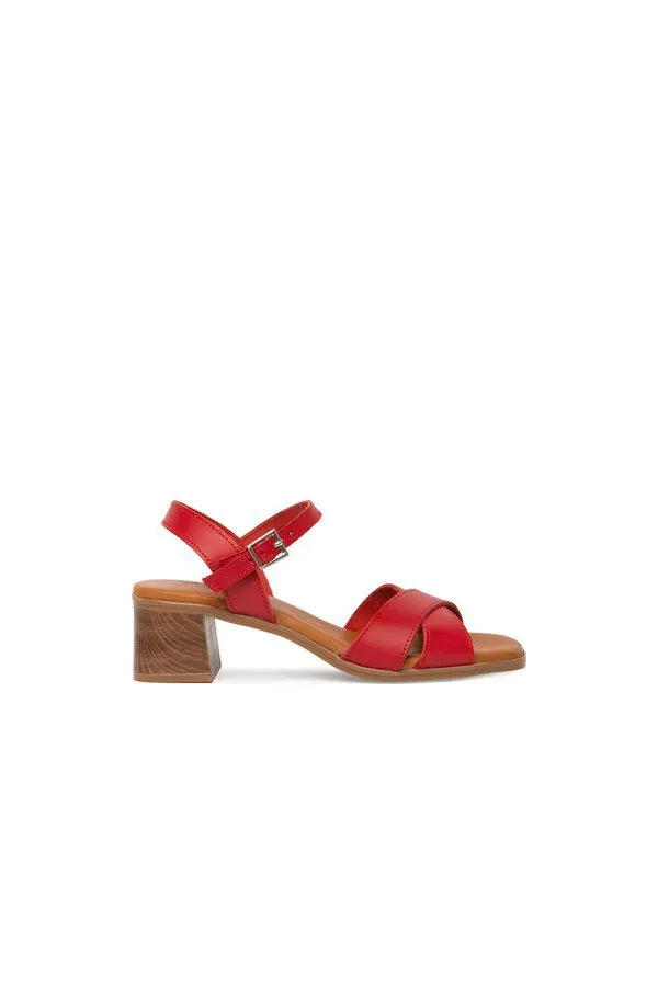 MENINA STEP Celia Poppy Leather Sandals
