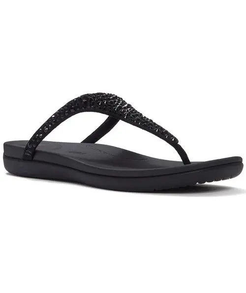 Fitflop Solay Mixed-crystal Toe-post Sandals - Black