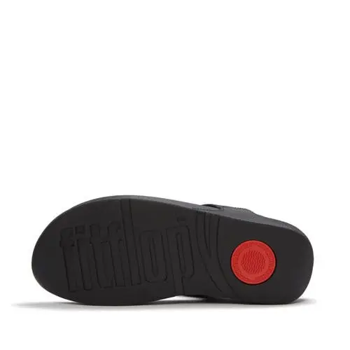 Fitflop Lulu Marbled Stone Toe Post Sandals - Black