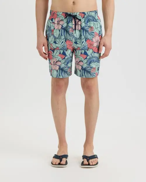 SALT LIFE Sailfish Blossom Printed Boardshorts - Midnight