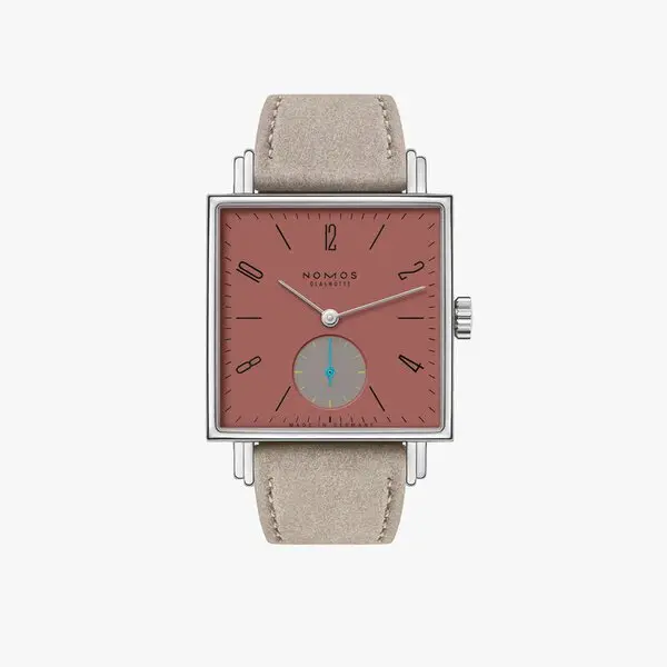 NOMOS GLASHUTTE Tetra Terra Red Dial Watch, 29.5mm,|438 - Stainless Steel