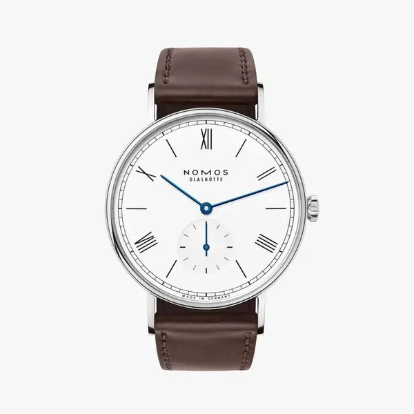 NOMOS GLASHUTTE Ludwig 38 Enamel White Dial Watch, 37.5mm,|237 - Stainless Steel