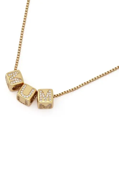 Kurt Geiger Mum Cube Pendant Necklace