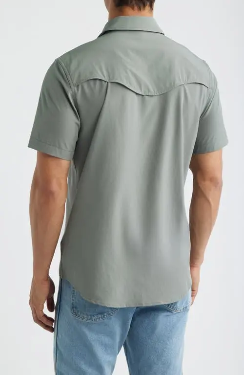 Tecovas Performance Western Short Sleeve Button-up Shirt - Cactus